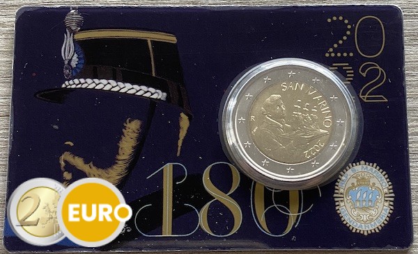 2 euros Saint-Marin 2022 Saint Marin BU FDC Coincard Gendarmerie | LaMonnaieDeLaPiece.com