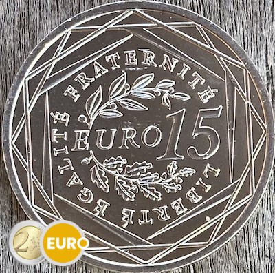 15 euros France 2008 Argent Semeuse en marche UNC | LaMonnaieDeLaPiece.com